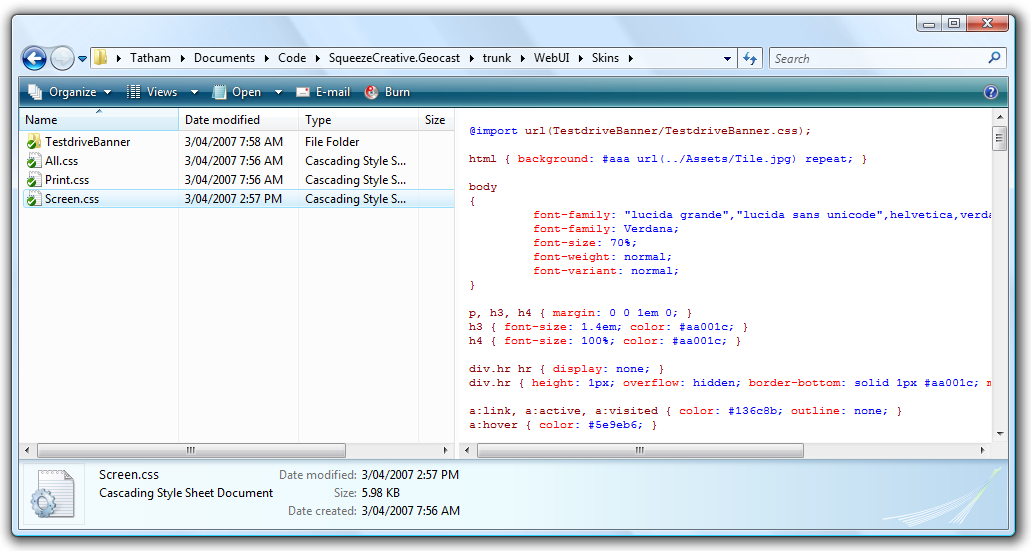 CSS and Diff/Patch support added to Vista and Office 2007 Code Preview ...